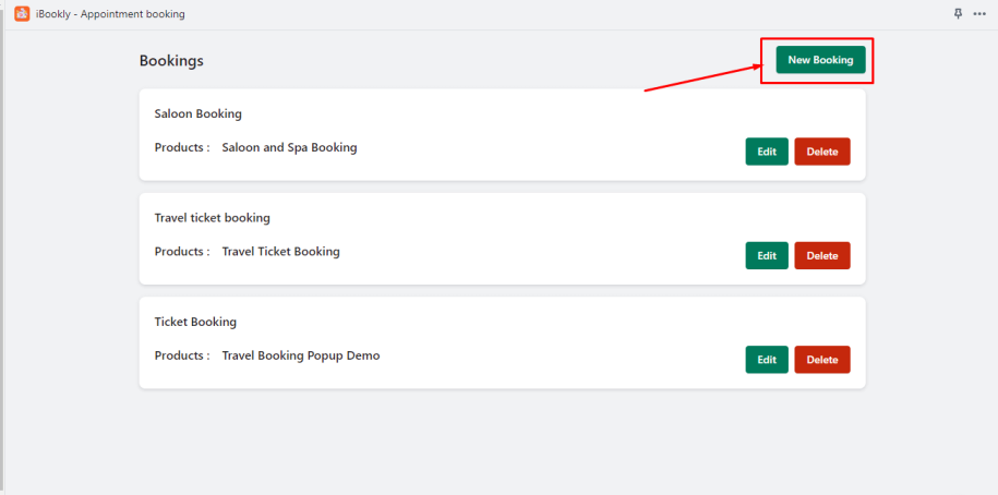 Creating New Booking - Squared Apps
